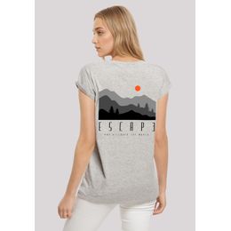 T-Shirt F4NT4STIC "Discover the World Forest", Damen, Gr. XS, grau (erdgrau), Obermaterial: 100% Baumwolle, regular fit, Rundhals, ohne B&uuml;ndchen, Shirts T-Shirt, Discover the World