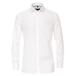 Businesshemd Casamoda "Casamoda Businesshemd uni", Herren, Gr. 37, Normalgr&ouml;&szlig;en, wei&szlig;, 100% Baumwolle, unifarben, comfort fit, Hemden