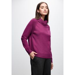 Street One Damen Rollkragenpulloverberry paradise, Gr. 42, unifarben, Stoff, 30% Polyester, 29% Polyacryl, 21% Viskose, 20% Nylon, Pullover, mit