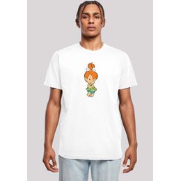 T-Shirt F4NT4STIC "Pebbles Feuerstein", Damen, Gr. L, wei&szlig;, Obermaterial: 100% Baumwolle, regular fit, Rundhals, ohne B&uuml;ndchen, Shirts T-Shirt, Herren,Premium Merch,Regular-Fit,Basic,Bedruckt