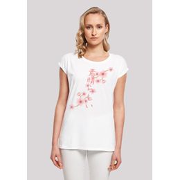 T-Shirt F4NT4STIC "Kirschbl&uuml;ten Asien", Damen, Gr. 4XL, wei&szlig;, Obermaterial: 100% Baumwolle, regular fit, Rundhals, ohne B&uuml;ndchen, Shirts T-Shirt, Print