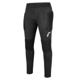 Torwarthose Reusch "Contest II Pant Advance", Herren, Gr. L, EURO-Größen, silber (schwarz, silberfarben), 100% Polyester, bedruckt, unifarben, lang, Hosen, mit gepolsterten Zonen