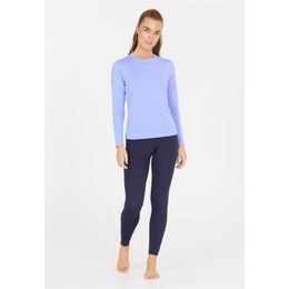 ENDURANCE ATHLECIA Trainingstights ATHLECIA "Elli", Damen, Gr. 40, EURO-Gr&ouml;&szlig;en, blau (dunkelblau), 80% Polyester, 20% Elasthan, unifarben, Hosen, mit flachen N&auml;hten und Quick Dry-Technologie