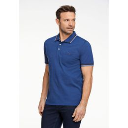 Poloshirt Bison "Bison Poloshirt", Herren, Gr. L, blau (blau 524), Obermaterial: 50% Baumwolle, 50% Polyester, l&auml;ssig geschnitten, Rundhals, Shirts