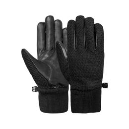 Skihandschuhe Reusch "Kalmar TOUCH-TEC", Damen, Gr. 8, schwarz, 51% Polyester, 23% Wolle, 20% Polyurethan, 6% Polyacryl, unifarben, Handschuhe, mit winddichter, atmungsaktiver Funktion