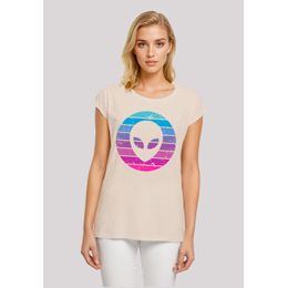 T-Shirt F4NT4STIC "Alien Kopf", Damen, Gr. 4XL, wei&szlig; (sandwei&szlig;), Obermaterial: 100% Baumwolle, regular fit, Rundhals, ohne B&uuml;ndchen, Shirts T-Shirt, Premium Qualit&auml;t