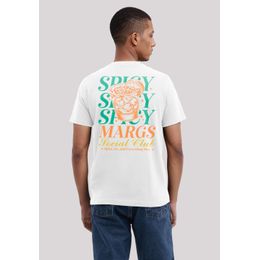 T-Shirt F4NT4STIC "Spicy Margarita Social Club", Herren, Gr. XXL, wei&szlig;, Obermaterial: 100% Baumwolle, regular fit, Rundhals, ohne B&uuml;ndchen, Shirts T-Shirt, Premium Qualit&auml;t
