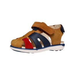 Sandale Geox "Geox Sandalen Leder/Synthetik", Kinder, Gr. 21, braun (braun, rot), Leder, Synthetik, Schuhe Sandale