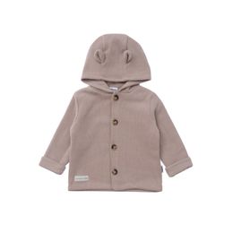 Sweatjacke Liliput, M&auml;dchen, Gr. 68, braun, 80% Baumwolle, 20% Polyester, unifarben, ohne Ausschnitt, Sweatjacken Sweatjacke, mit niedlichen Teddyohren an der Kapuze