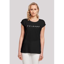 T-Shirt F4NT4STIC "'FRIENDS TV Serie Text Logo'", Damen, Gr. 4XL, schwarz, Obermaterial: 100% Baumwolle, regular fit, Rundhals, ohne Bündchen, Shirts, Print