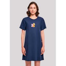 Shirtkleid F4NT4STIC "Wickie Know Your Power", Damen, Gr. 5XL, blau (lightnavy), Obermaterial: 100% Baumwolle, regular fit, Rundhals, ohne Bündchen, Kleider, Premium Qualität, Nostalgie, Kinderserie
