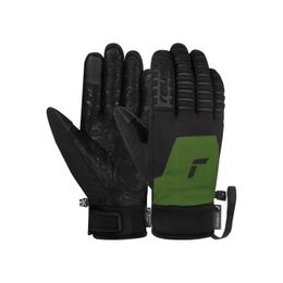 Skihandschuhe Reusch "Raptor R-TEX XT TOUCH-TEC", Damen, Gr. 8,5, grün, 92% Polyester, 3% Polyamid, 3% Polyurethan, 2% Elasthan, mehrfarbig, Handschuhe, warm, wasserdicht und atmungsaktiv