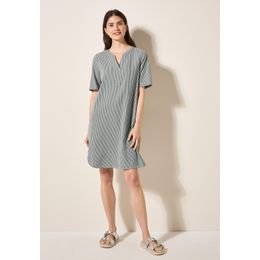 Sommerkleid Cecil, Damen, Gr. XS36, US-Gr&ouml;&szlig;en, gr&uuml;n (balmy khaki), Web, 65% Baumwolle, 35% Modal, gestreift, comfort fit kniefrei, Rundhals, B&uuml;ndchen, Kleider Sommerkleid, knielang