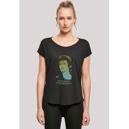 T-Shirt F4NT4STIC "David Bowie Ziggy Gradient", Damen, Gr. L, schwarz, Obermaterial: 100% Baumwolle, regular fit, Rundhals, ohne Bündchen, Shirts, Print
