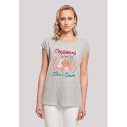 T-Shirt F4NT4STIC "Weihnachten Dont Count Candy", Damen, Gr. XL, grau (erdgrau), Obermaterial: 100% Baumwolle, regular fit, Rundhals, ohne B&uuml;ndchen, Shirts T-Shirt, Premium Qualit&auml;t, Weihnachts-Kollection