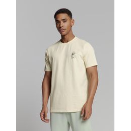 T-Shirt NO EXCESS "NO EXCESS Crewneck T-Shirt", Herren, Gr. L, beige (ecru), 100% baumwolle, Shirts