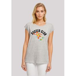 T-Shirt F4NT4STIC "Soccer Club Sport Fan Artwork", Damen, Gr. 4XL, grau (erdgrau), Obermaterial: 100% Baumwolle, regular fit, Rundhals, ohne Bündchen, Shirts, Premium Qualität
