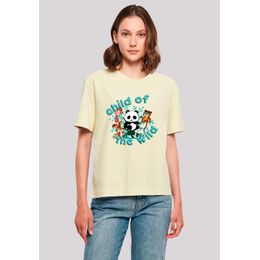 T-Shirt F4NT4STIC "Tao Tao Child Of The Wild", Damen, Gr. XL, gelb (softgelb), Obermaterial: 100% Baumwolle, oversize, Rundhals, ohne Bündchen, Shirts T-Shirt, Retro, Heroes of Childhood, TV Serie