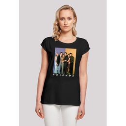 T-Shirt F4NT4STIC "'FRIENDS TV Serie Group Photo'", Damen, Gr. 4XL, schwarz, Obermaterial: 100% Baumwolle, regular fit, Rundhals, ohne Bündchen, Shirts, Print