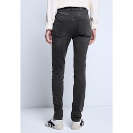 Skinny-fit-Jeans STREET ONE STUDIO, Damen, Gr. 30, L&auml;nge 30, schwarz washed, Jeans, 63% Baumwolle, 25% Polyester, 10% Viskose, 2% Elasthan, unifarben, lang, Jeans, High Waist