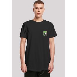 T-Shirt F4NT4STIC "Looney Tunes Marvin The Martian Face Faux Pocket", Damen, Gr. L, schwarz, Obermaterial: 100% Baumwolle, regular fit, Rundhals, ohne B&uuml;ndchen, Shirts T-Shirt, Print