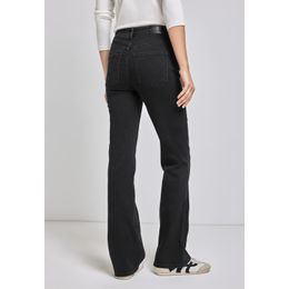 Street One Damen Comfort-fit-Jeansschwarz soft wash, Gr. 36, unifarben, Web, 63% Baumwolle, 25% Polyester, 10% Viskose, 2% Elasthan, Jeans,