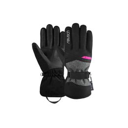 Skihandschuhe Reusch "Hellen R-TEX XT", Damen, Gr. 8, grau (grau, schwarz), 87% Polyester, 11% Polyurethan, 2% Elasthan, bedruckt, mehrfarbig, Handschuhe, mit PRIMALOFT-Isolation