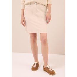 Minirock Cecil, Damen, Gr. 27, beige (oat milk beige), Web, 98% Baumwolle, 2% Elasthan, unifarben, normal knieumspielend, R&ouml;cke Minirock, aus Baumwolle mit Stretchanteil