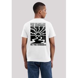 T-Shirt F4NT4STIC "Be The Sunshine", Herren, Gr. L, weiß, Obermaterial: 100% Baumwolle, regular fit, Rundhals, ohne Bündchen, Shirts, Premium Qualität