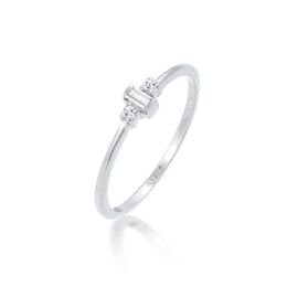 Elli Premium Damen Verlobungsring "Topas Edelstein Rechteck Verlobung 925 Silber", 58mm, Silber 925 (Sterlingsilber)silber, Silber 925