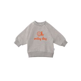 Sweatshirt Liliput "Oh smiley day", Mädchen, Gr. 74/80, grau, 80% Baumwolle, 20% Polyester, bedruckt, normal, Rundhals, Sweatshirts, mit niedlichem Statement-Print