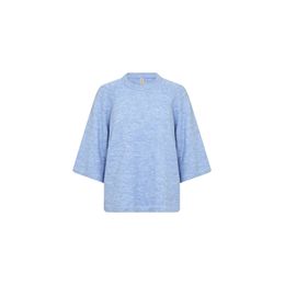 Strickpullover soyaconcept "Soya Concept Sweater SC_ORLEAN", Damen, Gr. L, 96190 light blau melange, Obermaterial: 74% Polyacryl, 24% Polyester, 2% Elasthan, Pullover Strickpullover