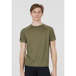 Funktionsshirt ELITE LAB "LAB", Herren, Gr. S, gr&uuml;n (khaki), 100% Polyester, unifarben, normal, Rundhals, Shirts Funktionsshirt, mit praktischen Mesheins&auml;tzen