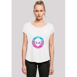 T-Shirt F4NT4STIC "Alien Kopf", Damen, Gr. S, weiß, Obermaterial: 100% Baumwolle, regular fit, Rundhals, ohne Bündchen, Shirts T-Shirt, Premium Qualität