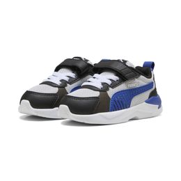 Sneaker Puma "X-Ray 3 Sneakers Kinder", Kinder, Gr. 25, schwarz (glacial gray vivid blau schwarz), Obermaterial: Textil, Synthetik; Futter: Textil; Innensohle: Textil; Laufsohle: Synthetik, Gummi, Schuhe Sneaker