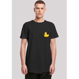 T-Shirt F4NT4STIC "Yellow Rubber Duck LONG", Herren, Gr. M, schwarz, Obermaterial: 100% Baumwolle, regular fit, Rundhals, ohne Bündchen, Shirts, Print