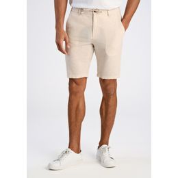 Shorts LINDBERGH "LINDBERGH Leinenshorts", Herren, Gr. L, beige (lt sand), Obermaterial: 55% Leinen, 45% Baumwolle, relaxed fit, Hosen