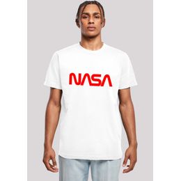 T-Shirt F4NT4STIC "NASA Modern Logo White", Herren, Gr. L, wei&szlig;, Obermaterial: 100% Baumwolle, regular fit, Rundhals, ohne B&uuml;ndchen, Shirts T-Shirt, Herren,Premium Merch,Regular-Fit,Basic,Bedruckt
