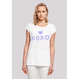 T-Shirt F4NT4STIC "Valentinstag xoxo Herz", Damen, Gr. 4XL, wei&szlig;, Obermaterial: 100% Baumwolle, regular fit, Rundhals, ohne B&uuml;ndchen, Shirts T-Shirt, Print