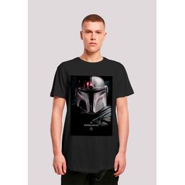 T-Shirt F4NT4STIC "Star Wars The Mandalorian Poster", Herren, Gr. M, schwarz, Obermaterial: 100% Baumwolle, regular fit, Rundhals, ohne B&uuml;ndchen, Shirts T-Shirt, Print