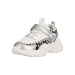 Sneaker ZIGZAG "Fialey", Mädchen, Gr. 35, silber (silberfarben), Kunstfaser, Polyurethane, Schuhe Sneaker, mit praktischem Klettverschluss
