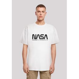 T-Shirt F4NT4STIC "NASA worm", Herren, Gr. 4XL, weiß, Obermaterial: 100% Baumwolle, oversize, Rundhals, ohne Bündchen, Shirts, Print