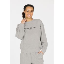 ENDURANCE ATHLECIA Sweatshirt ATHLECIA "Atkins", Damen, Gr. 34, hellgrau, meliert, 65% Polyester, 35% Baumwolle, meliert, unifarben, normal, Rundhals, Sweatshirts Sweatshirt, aus weichem und komfortablem Material