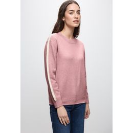 Strickpullover Street One, Damen, Gr. 44, powder pink meliert, Stoff, 30% Polyester, 29% Polyacryl, 21% Viskose, 20% Nylon, unifarben, normal normal, Rundhals, Rippb&uuml;ndchen, Pullover Strickpullover, Grobstrick