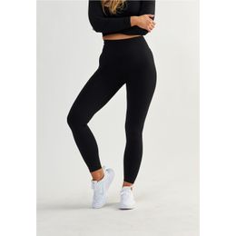 Trainingstights BESHAPED "Aan de slag", Damen, Gr. M, US-Gr&ouml;&szlig;en, schwarz, 90% Nylon, 10% Elasthan, unifarben, lang, Hosen, ohne N&auml;hte am Bund