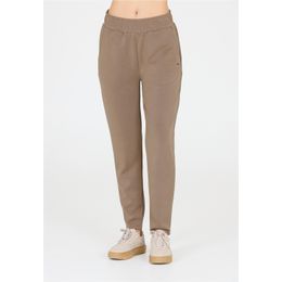 ENDURANCE ATHLECIA Sweathose ATHLECIA "Jillnana", Damen, Gr. 40, EURO-Größen, braun, 51% Polyester, 44% Modal, 5% Elasthan, unifarben, lang, Hosen, mit recyceltem Polyester