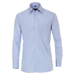 Businesshemd Casamoda "Casamoda Businesshemd uni", Herren, Gr. 39, Normalgr&ouml;&szlig;en, blau (azurblau), 100% Baumwolle, unifarben, comfort fit, Hemden