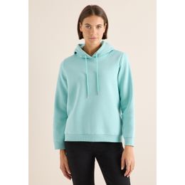 Hoodie Cecil, Damen, Gr. XL (44), sea foam blau, Sweatware, 54% Polyester, 46% Baumwolle, unifarben, comfort fit, ohne Ausschnitt, B&uuml;ndchen, Sweatshirts Hoodie, aus softem Materialmix