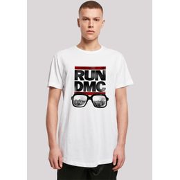 T-Shirt F4NT4STIC "Run DMC Glasses NYC", Herren, Gr. L, weiß, Obermaterial: 100% Baumwolle, regular fit, Rundhals, ohne Bündchen, Shirts, Premium Qualität