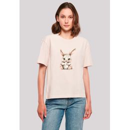 T-Shirt F4NT4STIC "Niedlicher Osterhase mit Ei", Damen, Gr. L, pink, Obermaterial: 100% Baumwolle, oversize, Rundhals, ohne B&uuml;ndchen, Shirts T-Shirt, Premium Qualit&auml;t